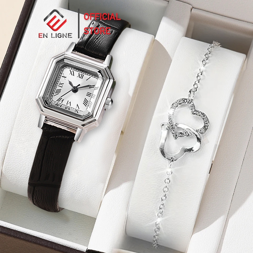 Jual En Ligne - Jam Tangan Kotak Kecil Mini - Gaya Korea Analog Quartz ...