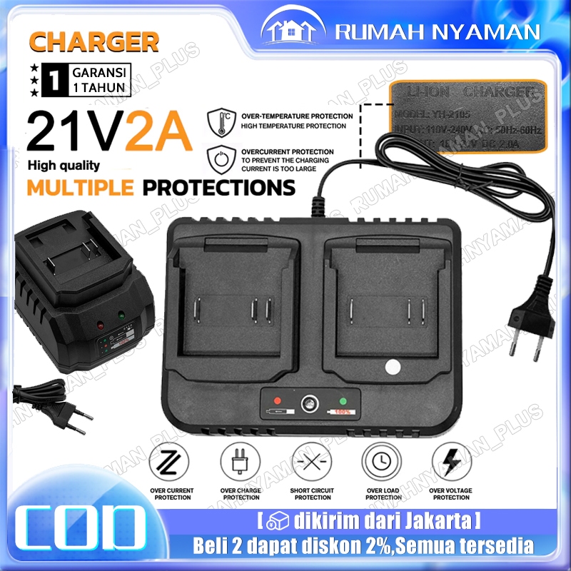 Jual 21V Charger Makita Lithium Bor Charger Dua tempat duduk Makita ...