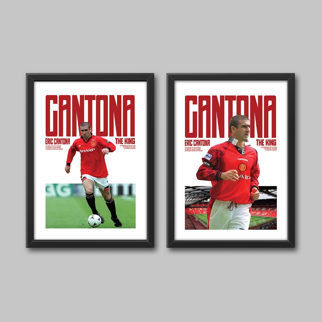 Jual Poster Bola Dinding Frame Bingkai / Eric Cantona Sepak bola ...