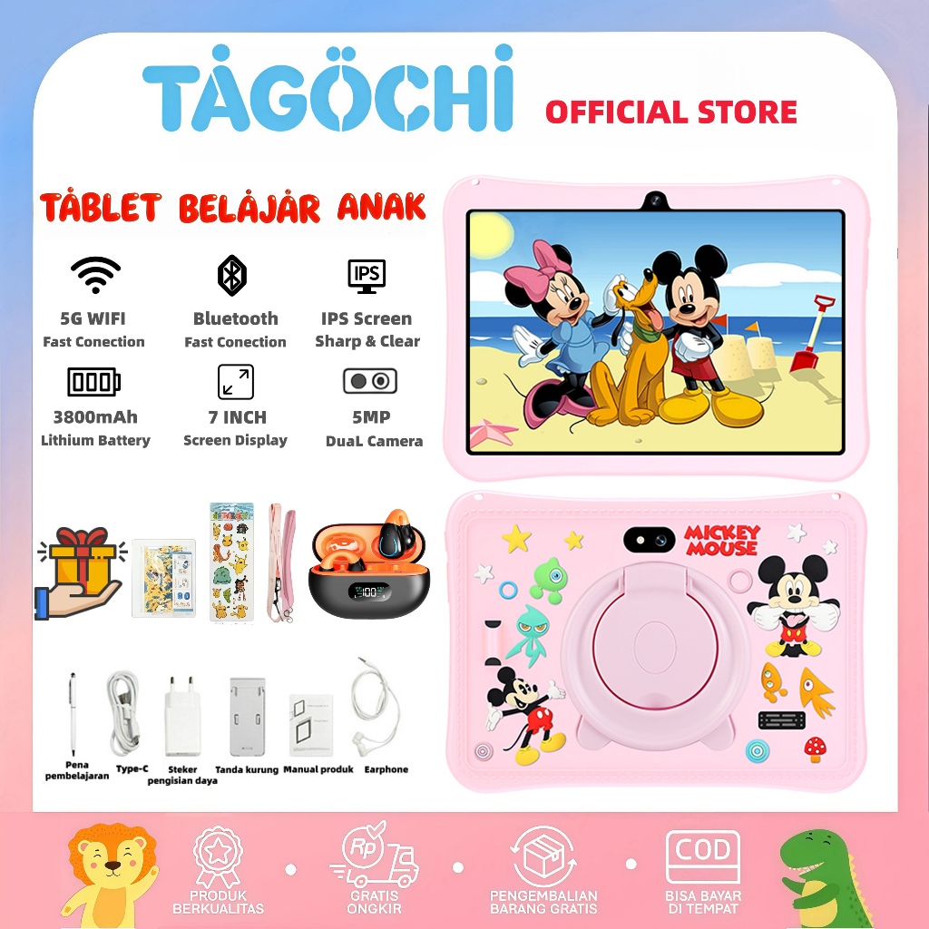 Jual TAGOCHI Tablet Anak Murah F13A Android Edukasi - Layar Sentuh 7 ...