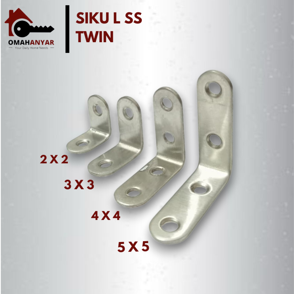Jual (1 BKS 50 PCS) Siku L Stainless Stell Twin Siku Rak Stainless ...