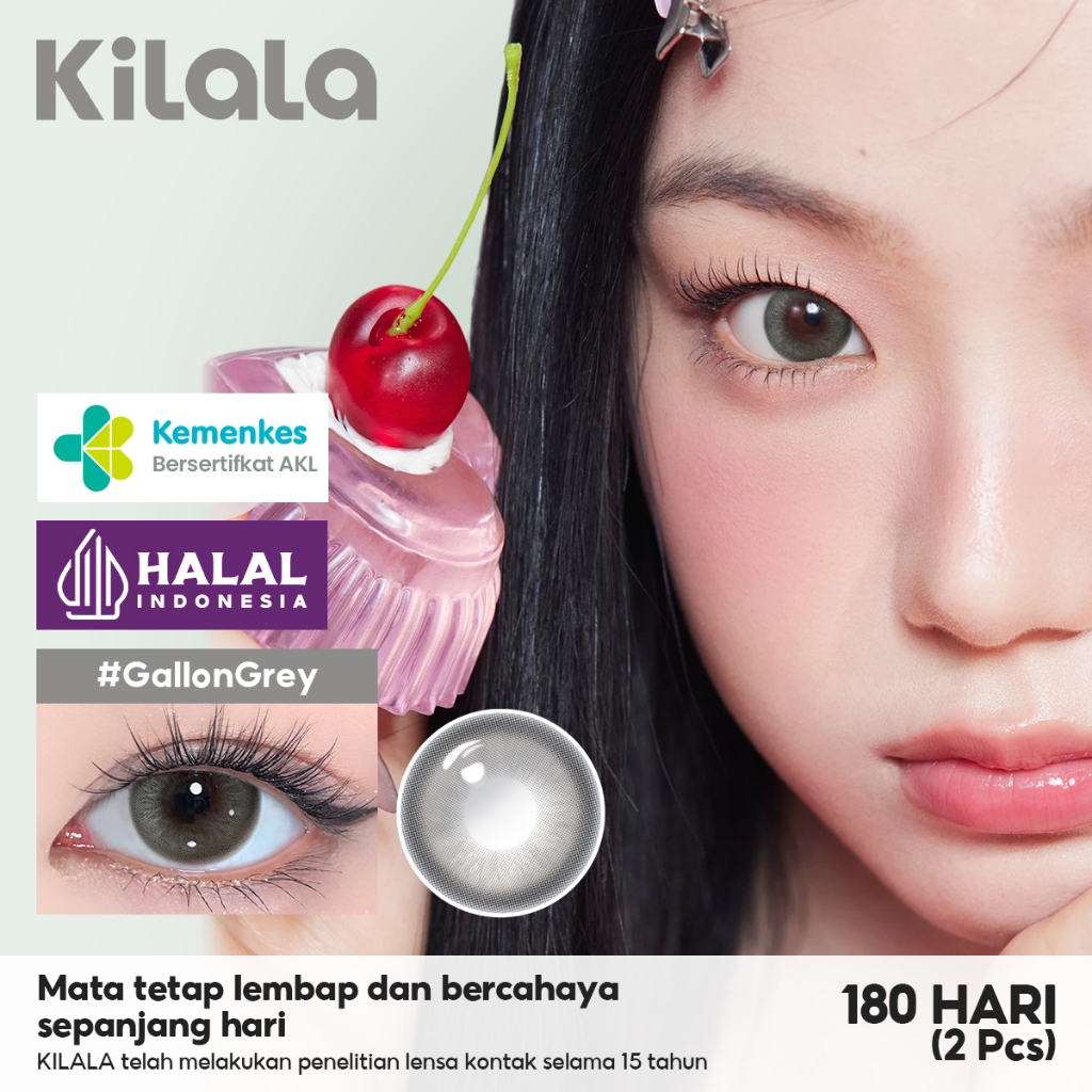 Jual Kilala Gallon Grey Lensa Kontak Mata Warna,2pcs Lensa Kontak Minus ...