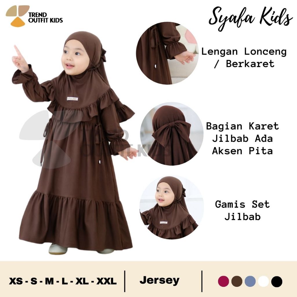 Jual Abaya Anak Batwing Set Hijab Premium 1-15 Tahun / Gamis Anak ...