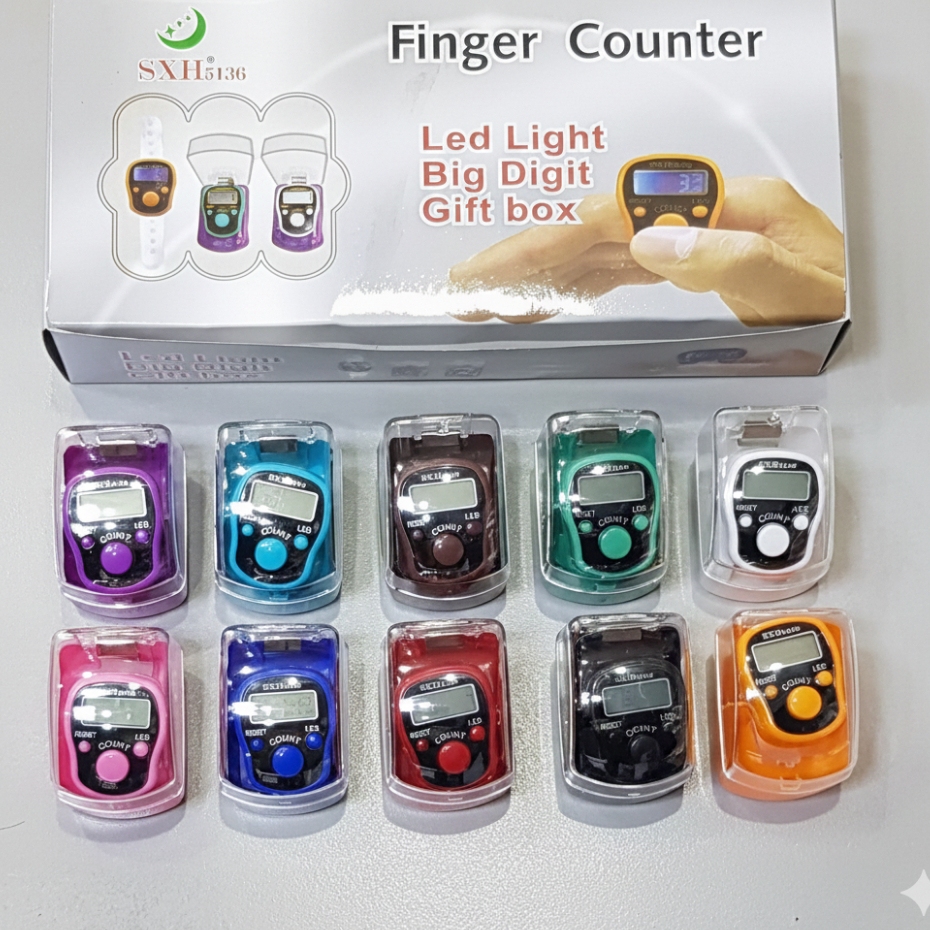 Jual Alat Hitung Digital Led Tasbih Jari Counter Tally Tasbeh Ibadah ...