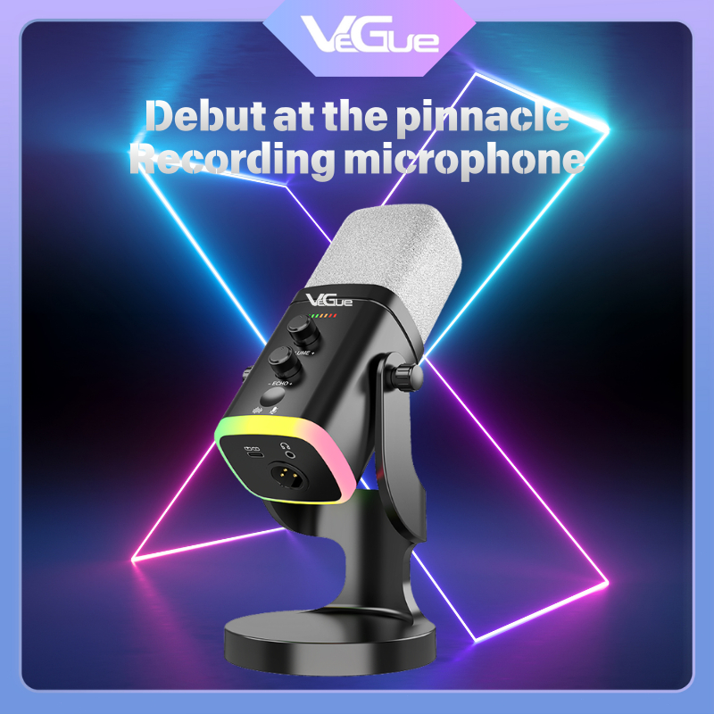 Jual VeGue YU8 USB Microphone RGB for Live Recording Studio For PC Mic ...