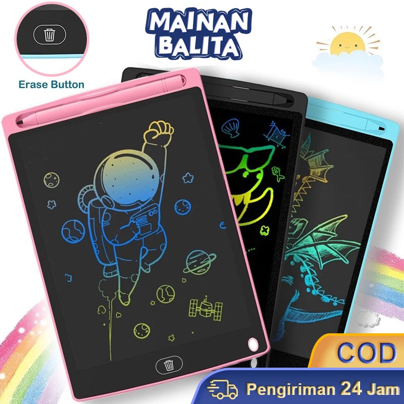 Jual 12/16 Inch Papan Tulis LCD Anak Lcd Writing Tablet Drawing Pad ...