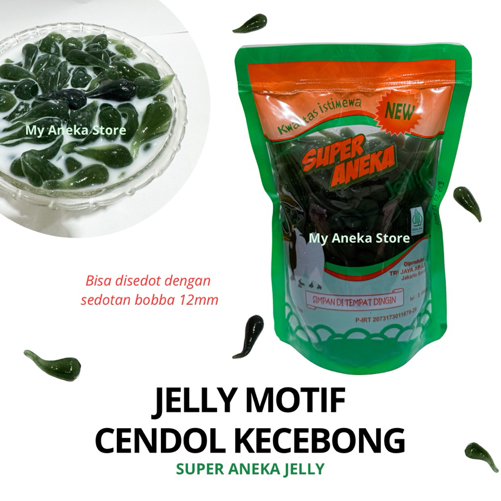 Jual Jelly motif CENDOL KECEBONG HIJAU / PINK /cendol/ cendol kecebong ...