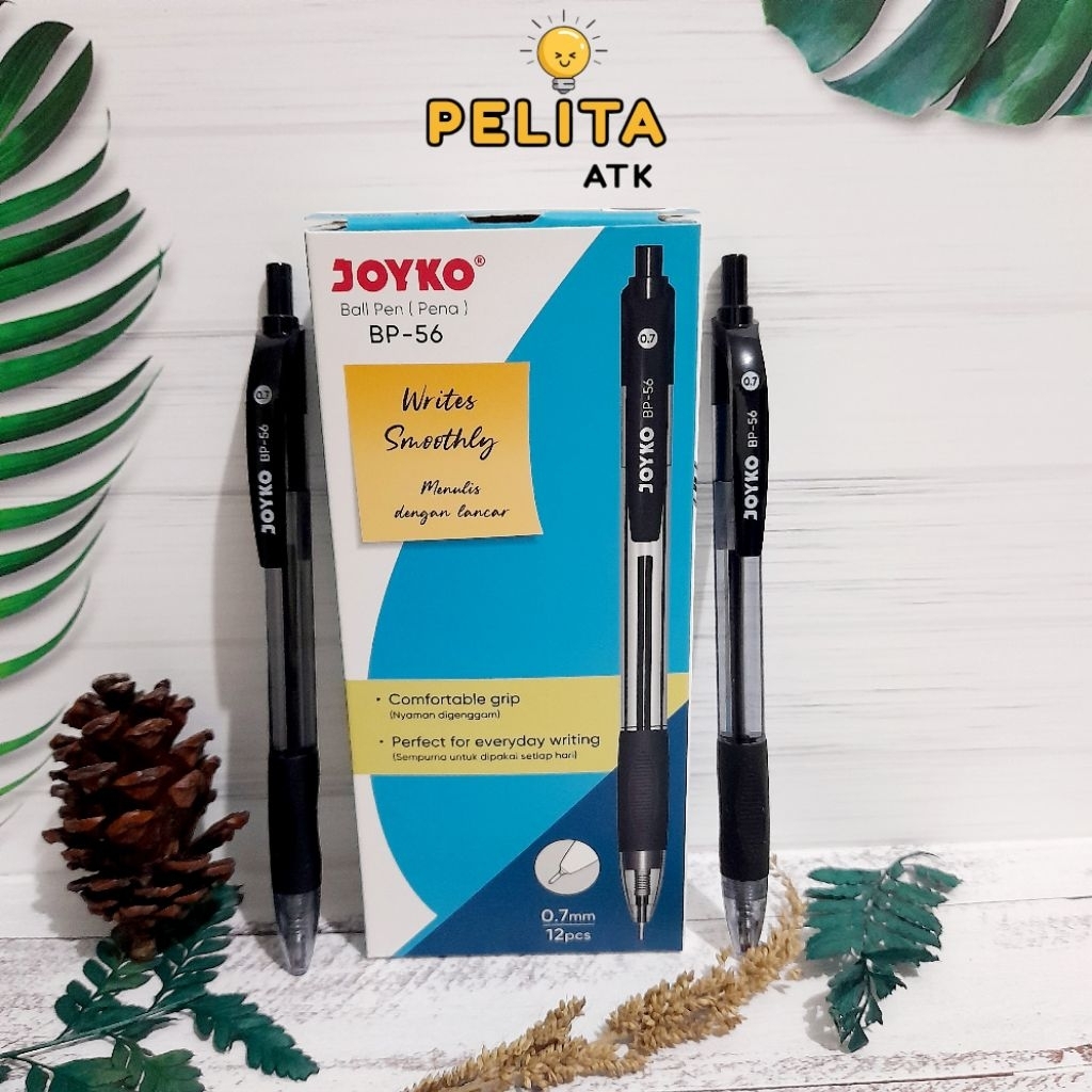 Jual [Pelita ATK] BISA COD Pulpen Joyko BP-56, Pulpen hitam, Pulpen ...