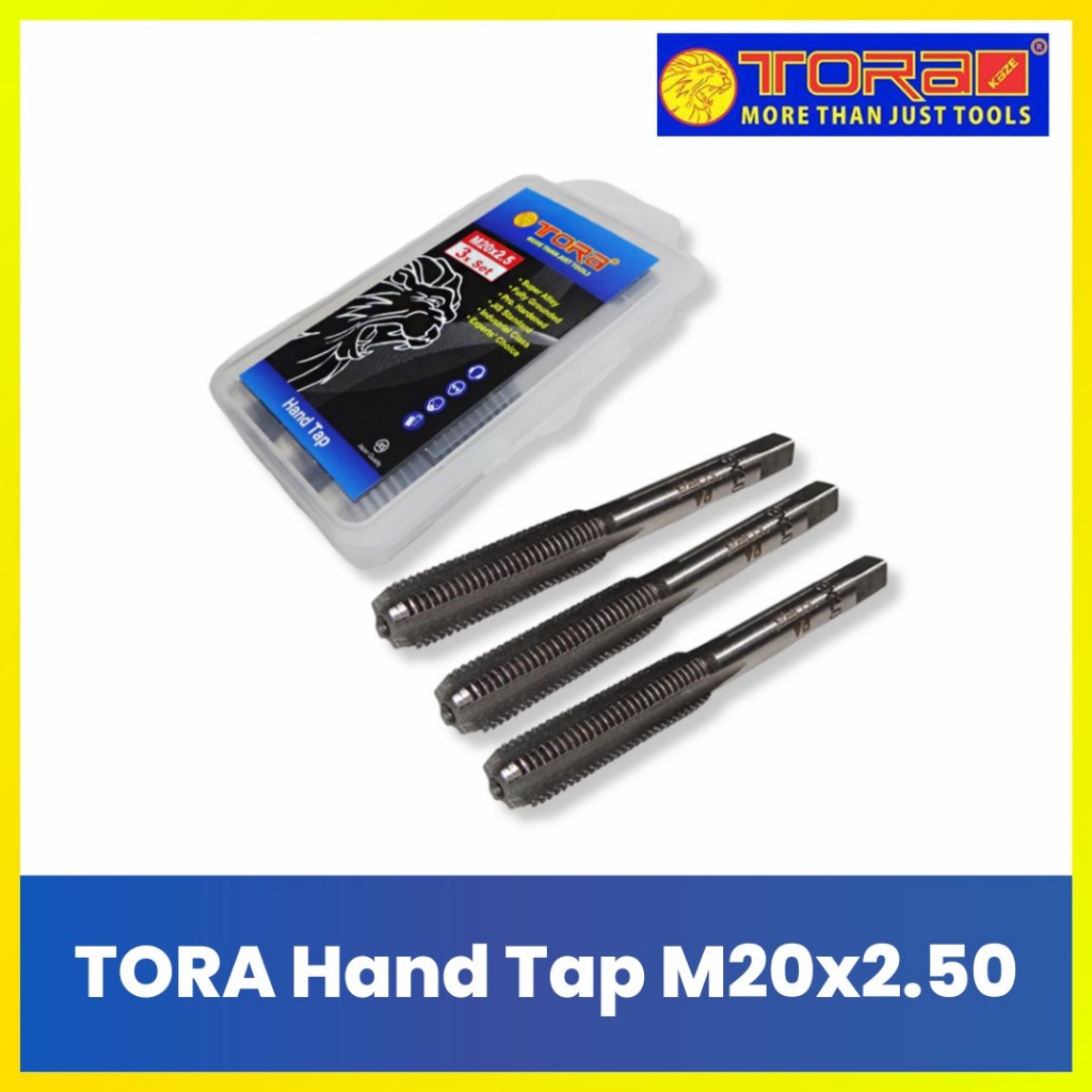 Jual TORA Hand Tap M20/M22/M24 Alat Pembuat Drat Ulir Baut Tangan Set ...