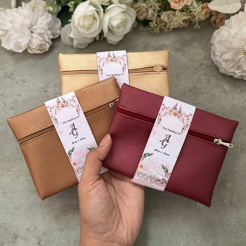 Jual souvenir pernikahan dompet pouch premium eksklusif pouch cantik ...