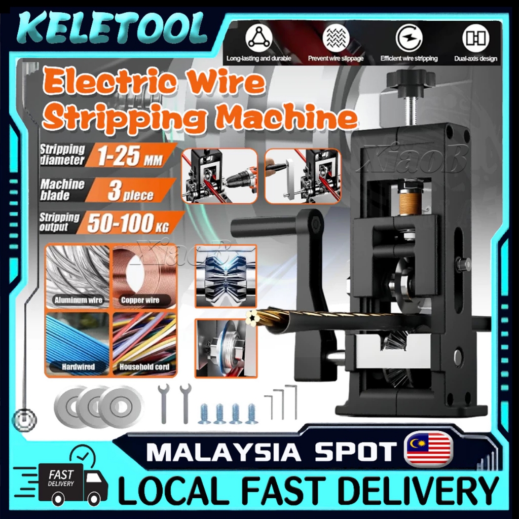 Jual Mesin Pengupas Kawat Manual 2 In 1 Alat Pengupasan Kabel Engkol ...