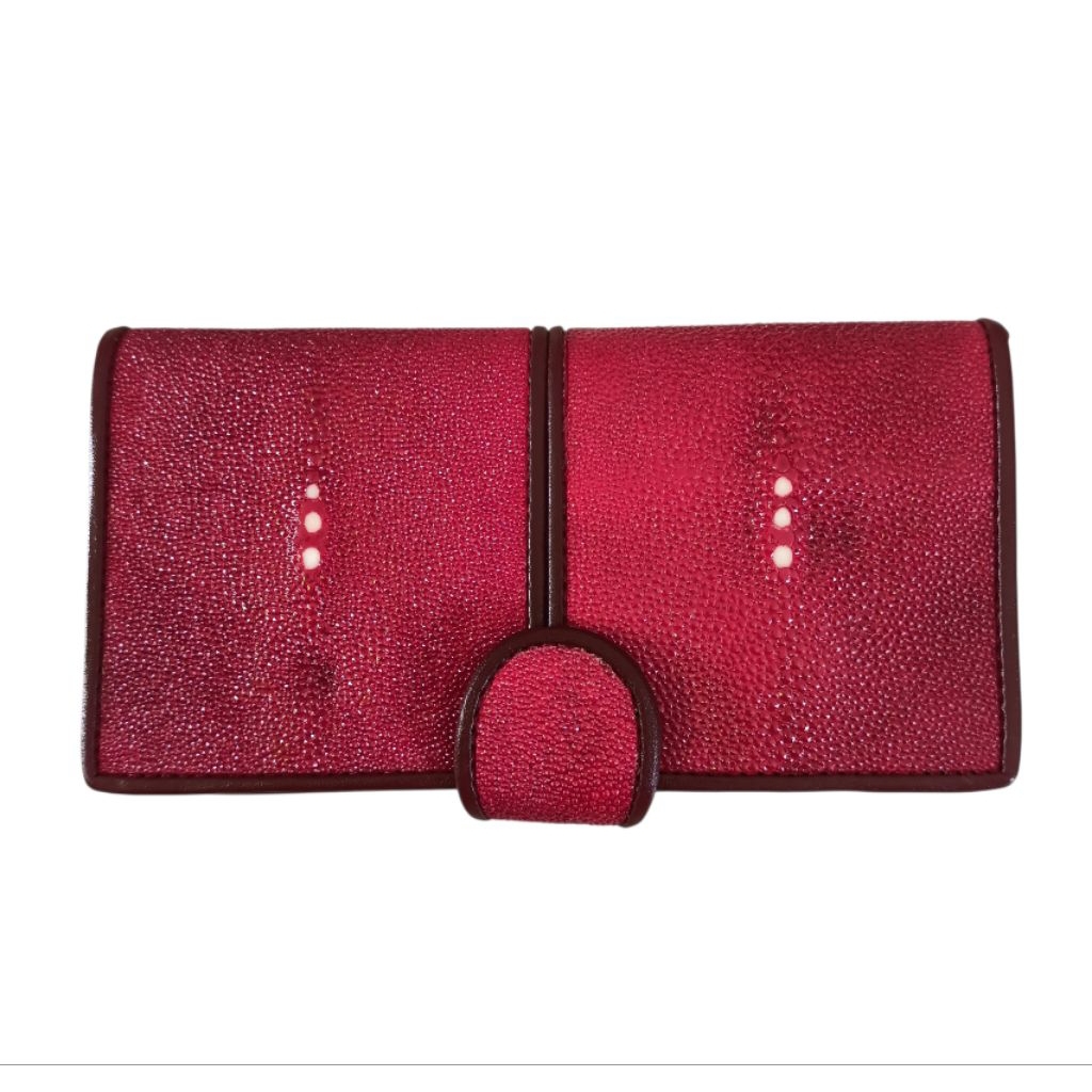 Jual Dompet wanita asli kulit ikan pari dan sapi warna merah maroon ...
