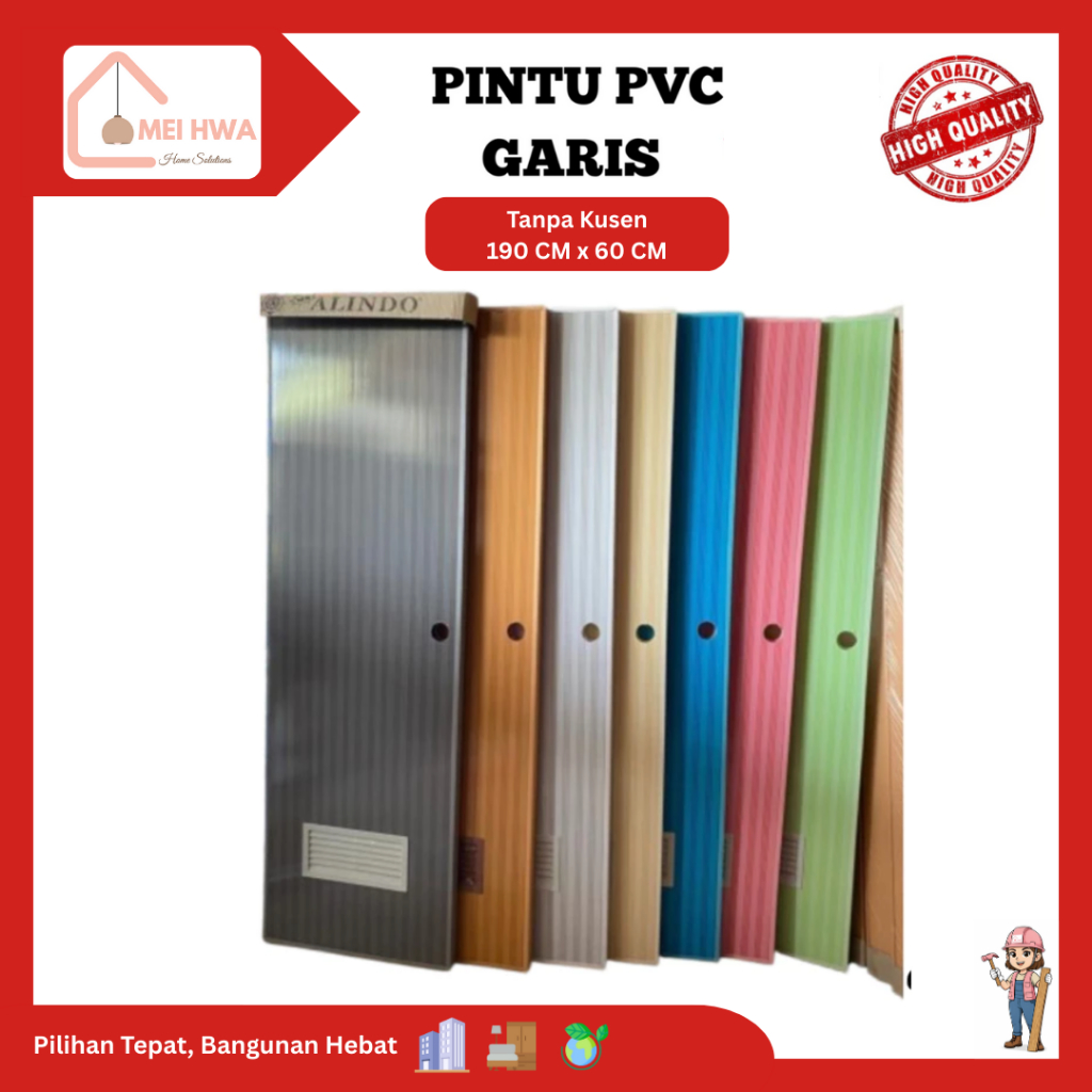 Jual [TANPA KUSEN] PINTU PVC KOTAK / GARIS BERKUALITAS | 1 SET | Shopee ...