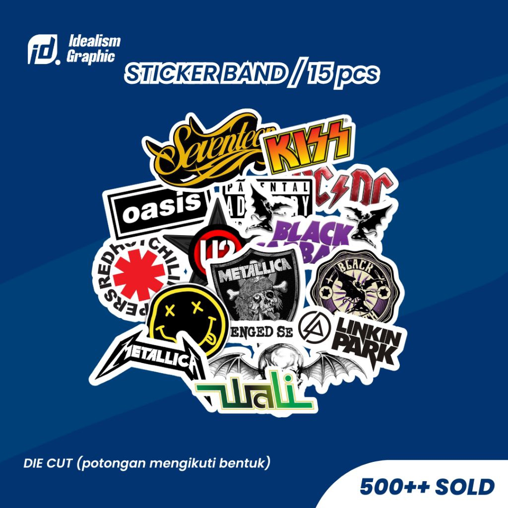 Jual Sticker Logo Band Pack - Sticker Die Cut - Sticker Vynil - Sticker ...