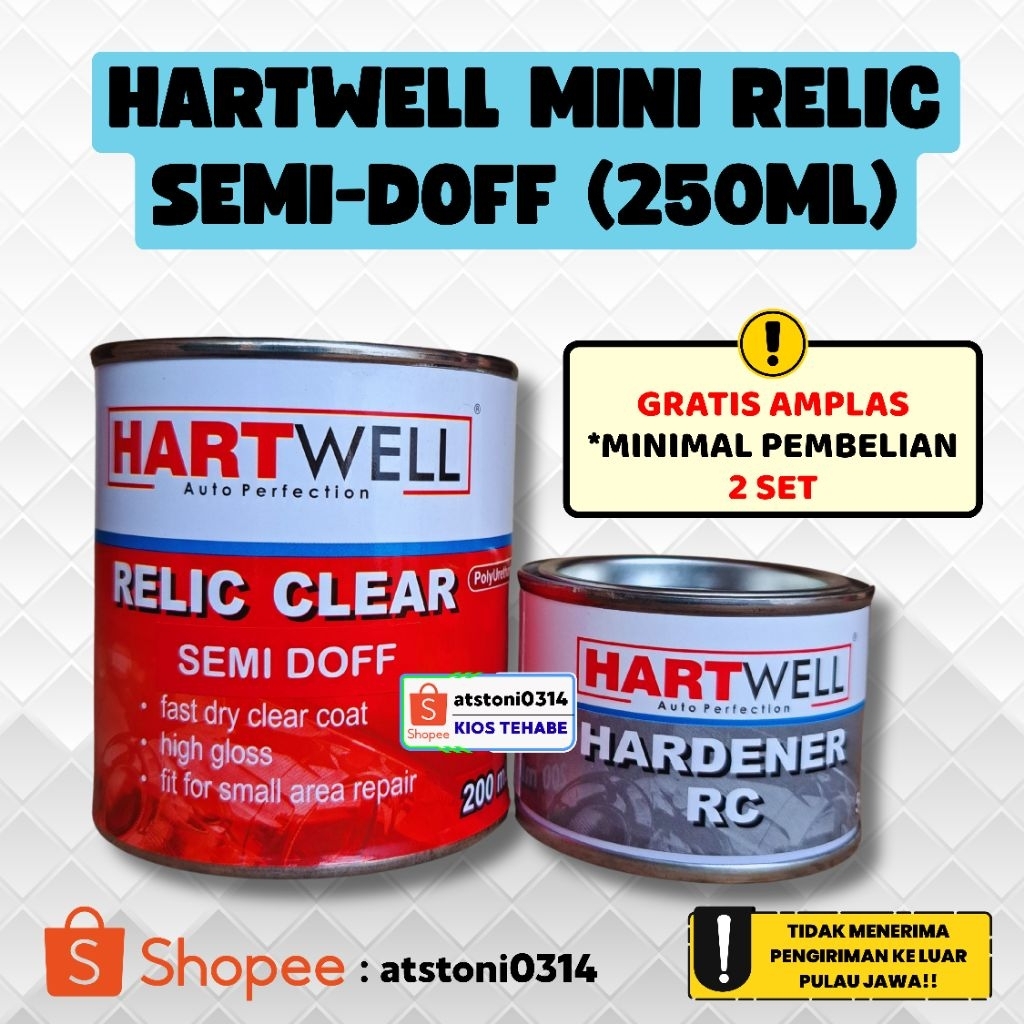 Jual Hartwell Mini CLEAR COATING - RELIC SEMI-DOFF 4.1.1 (250ML ...
