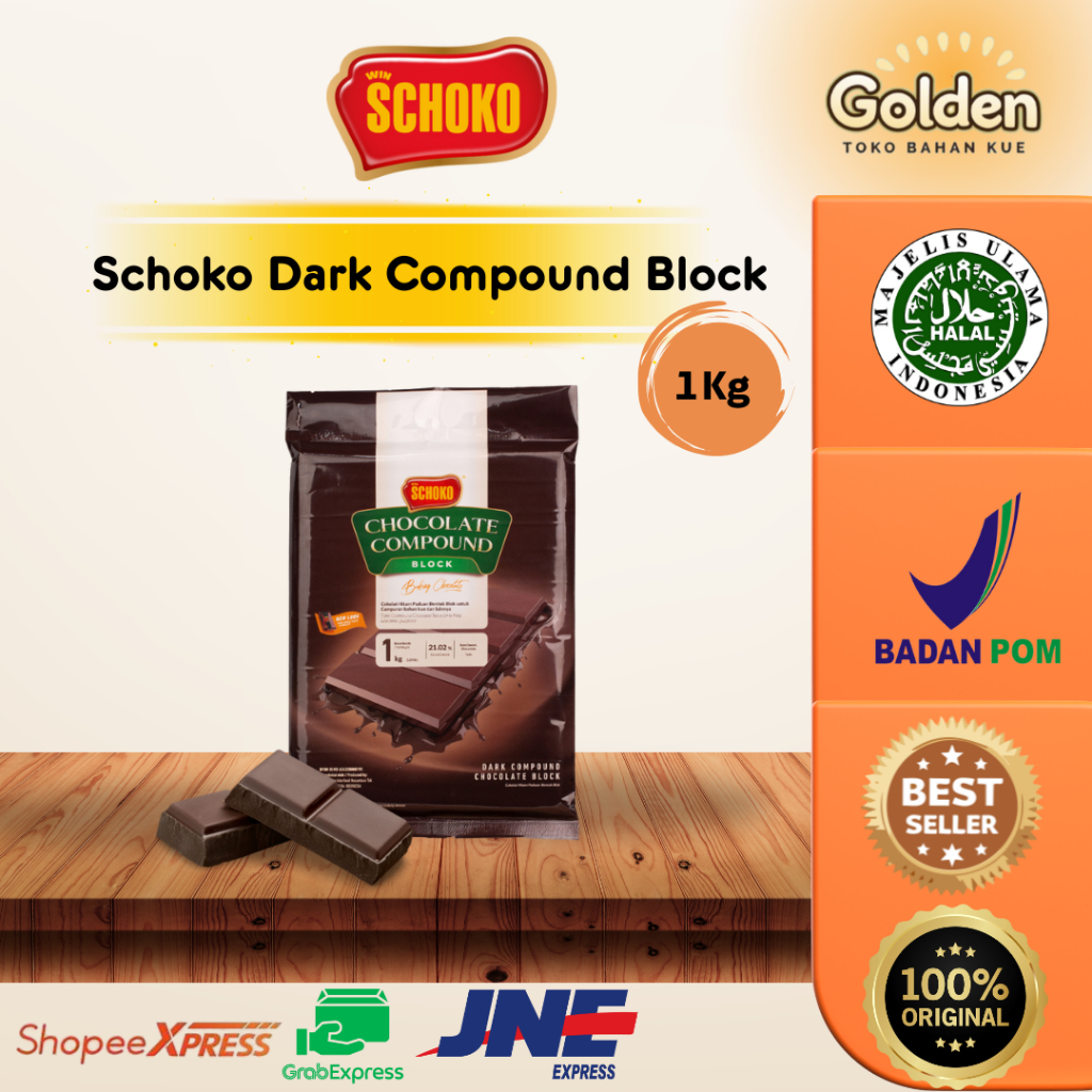 Jual Schoko Dark Compound Block 1 Kg | Shopee Indonesia