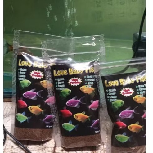 Jual Pelet ikan Glowfish 100 gram / Makanan ikan Glowfish 100 gram ...