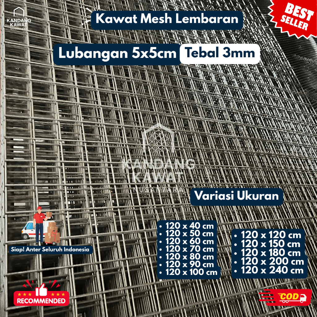Jual Kawat Mesh Lembaran 3 MM - Lubangan 5 x 5 Best Quality | Variasi ...
