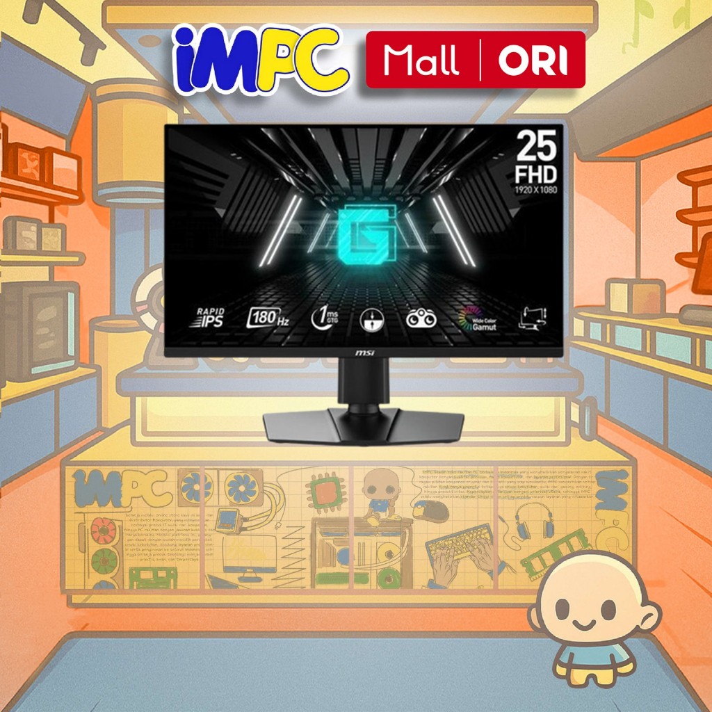 Jual MONITOR LED MSI G255PF E2 Rapid IPS FHD 1080p 180Hz | Shopee Indonesia