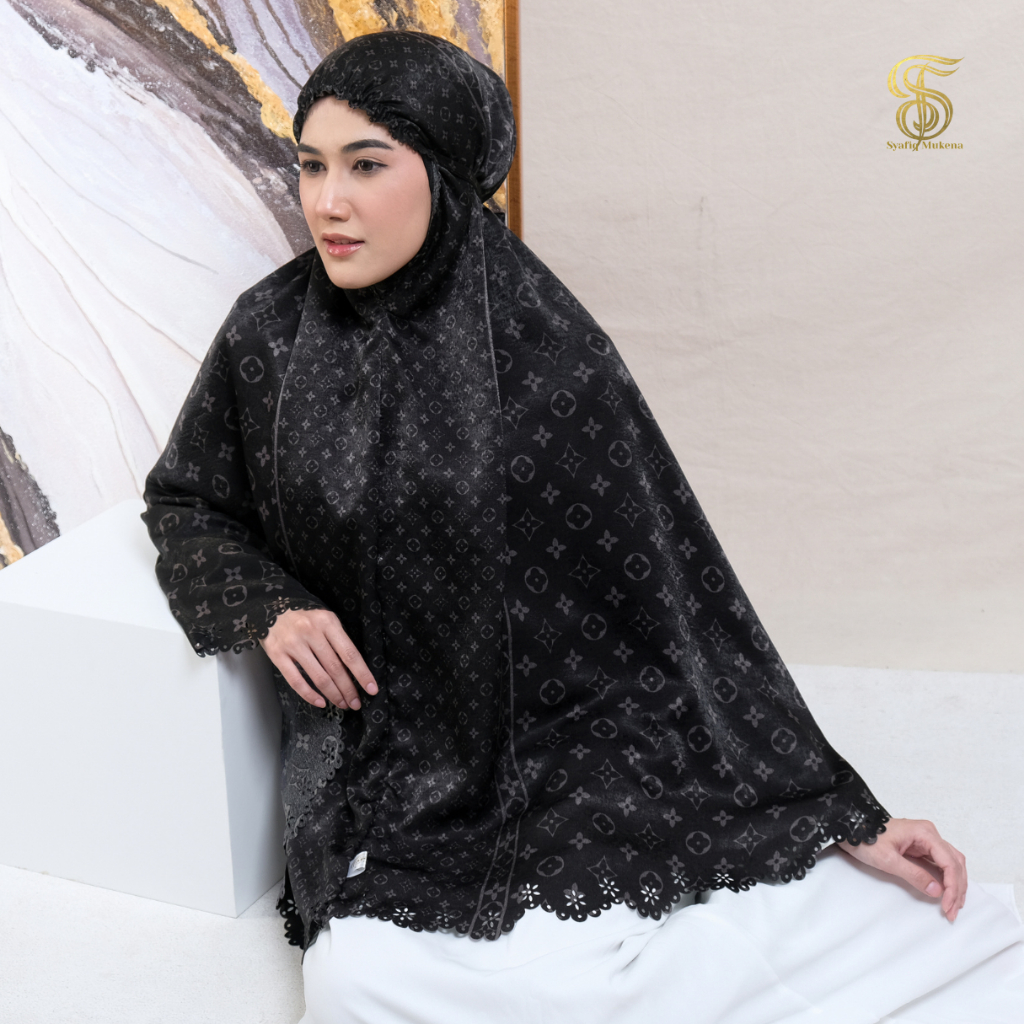 Jual Syafiq Bergo Motif Hijab Instan Saku Santorini Silk Elviana Series ...