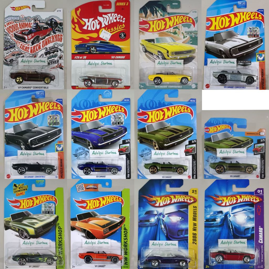 Jual hotwheels hot wheels '69 camaro convertible classics series 3 ...