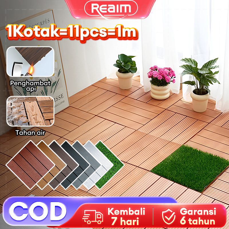 Jual Decking Tile PVC Lantai Kayu Taman Outdoor Anti Lumut Tile Ukuran ...