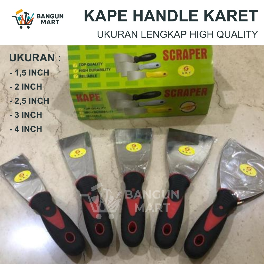 Jual Kape Gagang Karet / Kape Plat / Scraper Karet Murah 1" - 1,5" - 2 ...