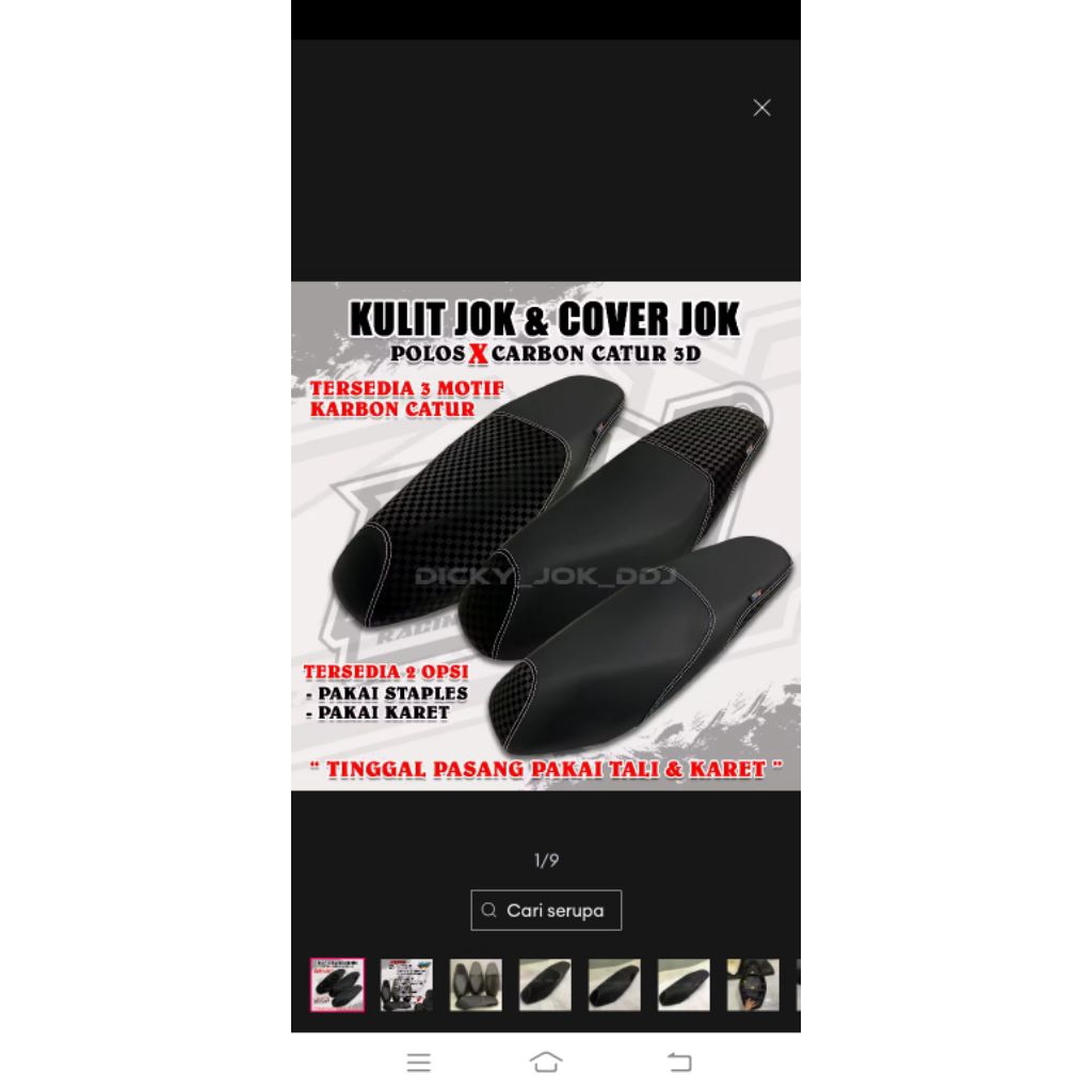 Jual cover jok motor variasi catur jahitan dobel kuat buat motor semua ...