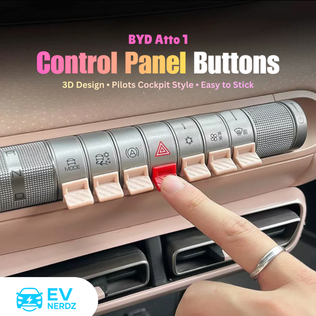 Jual EV NERDZ BYD Atto 1 Control Panel Buttons / Switch Cover BYD Atto ...