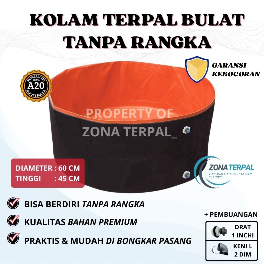 Jual Kolam Terpal Tanpa Rangka A20 Korea Diameter 60 cm Tinggi 45cm ...