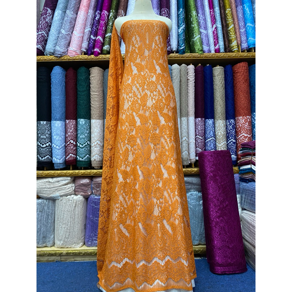 Jual Kain Bakal Kebaya Brokat Semi Francis Siwis katun Sainlorne ...