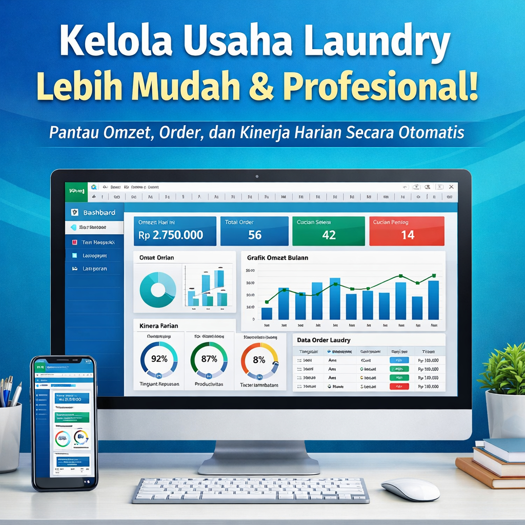 Jual Sistem Monitoring Usaha Laundry – Excel Dashboard Otomatis ...
