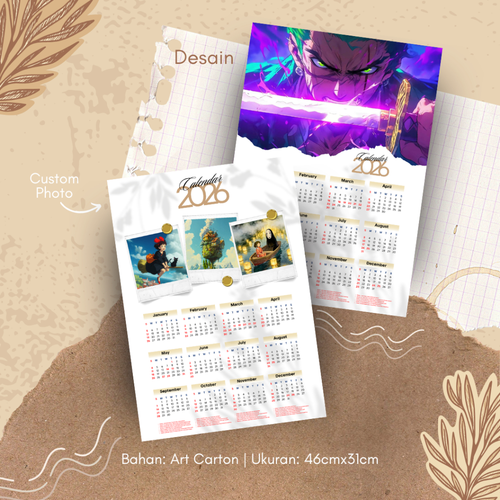 Jual PROMO KALENDER DINDING 2026 MURAH CUSTOM | KALENDER AESTHETIC 2026 ...