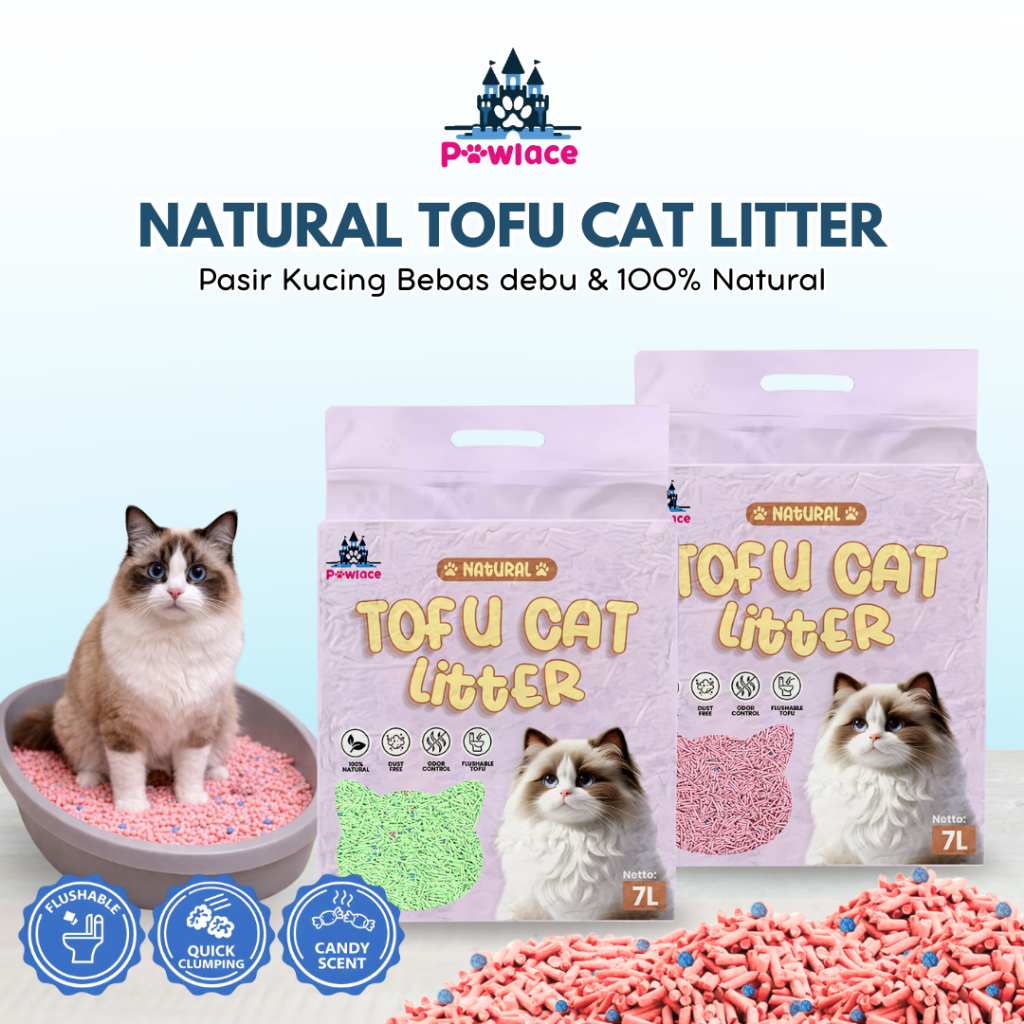 Jual Candy Scent Natural Tofu Cat Litter 7L Pasir Kucing Gumpal Organik ...