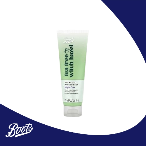 Jual BOOTS Tea Tree & Witch Hazel Night Gel Moisturizer 75Ml | Shopee ...