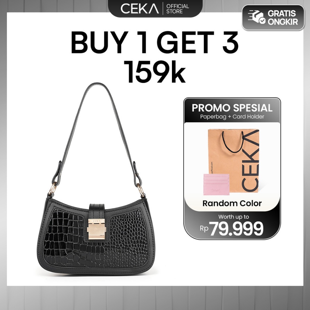 Jual [BUY 1 GET 3] CEKA Tas Wanita Sling Bag Tas Underarm Bag Shoulder ...