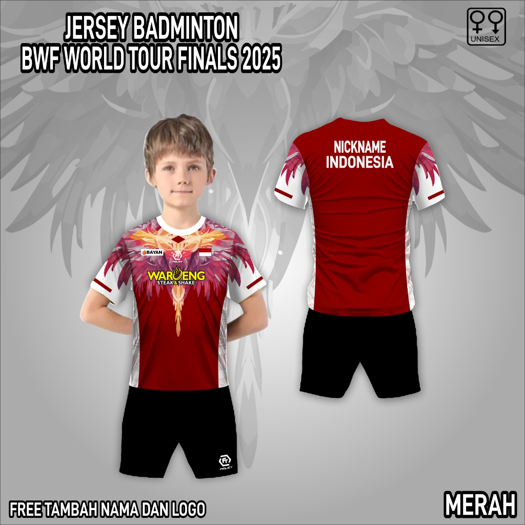 Jual Setelan Jersey badminton felet anak kaos baju bulu tangkis bwf ...