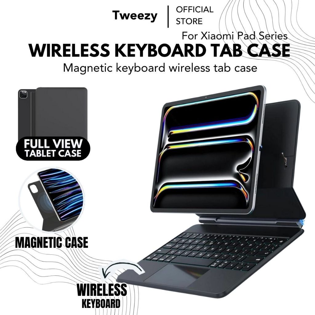 Jual Floating Magic Keyboard Case For Xiaomi Pad 7 Magnetic Desain ...