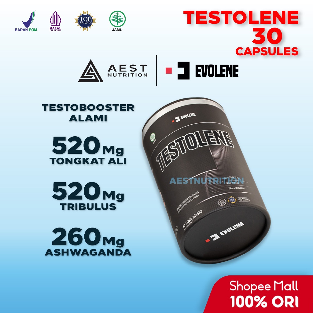 Jual Evolene Testolene 30 & 60 Capsules Testosterone Testo Booster ...