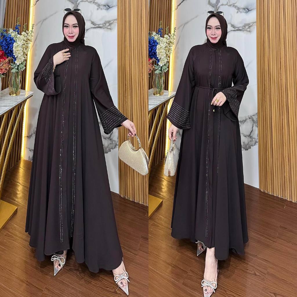Jual Yasmine Dress Marbella Silk Anti UV Premium Mix Swarovski Gamis ...