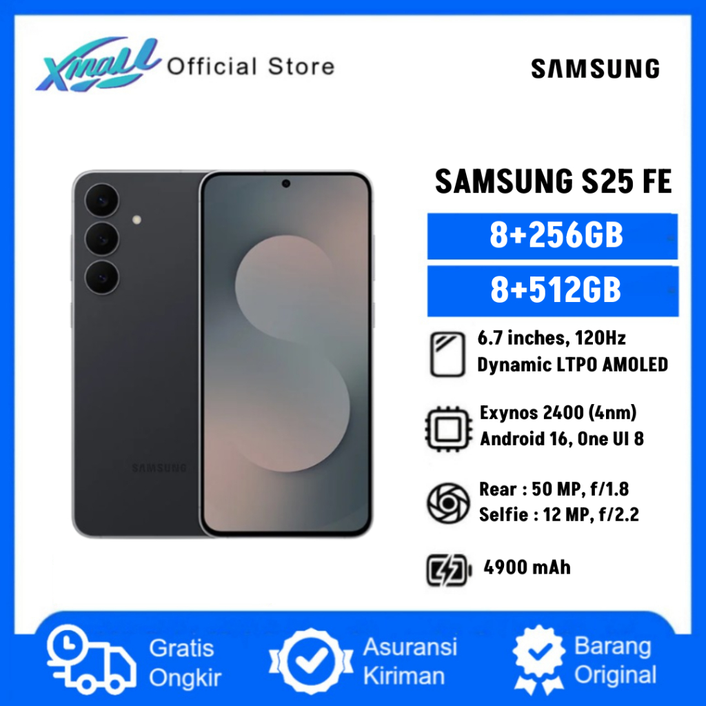 Jual Samsung Galaxy S25 FE [8GB+512GB,8GB+256GB] - Exynos 2400, Android ...