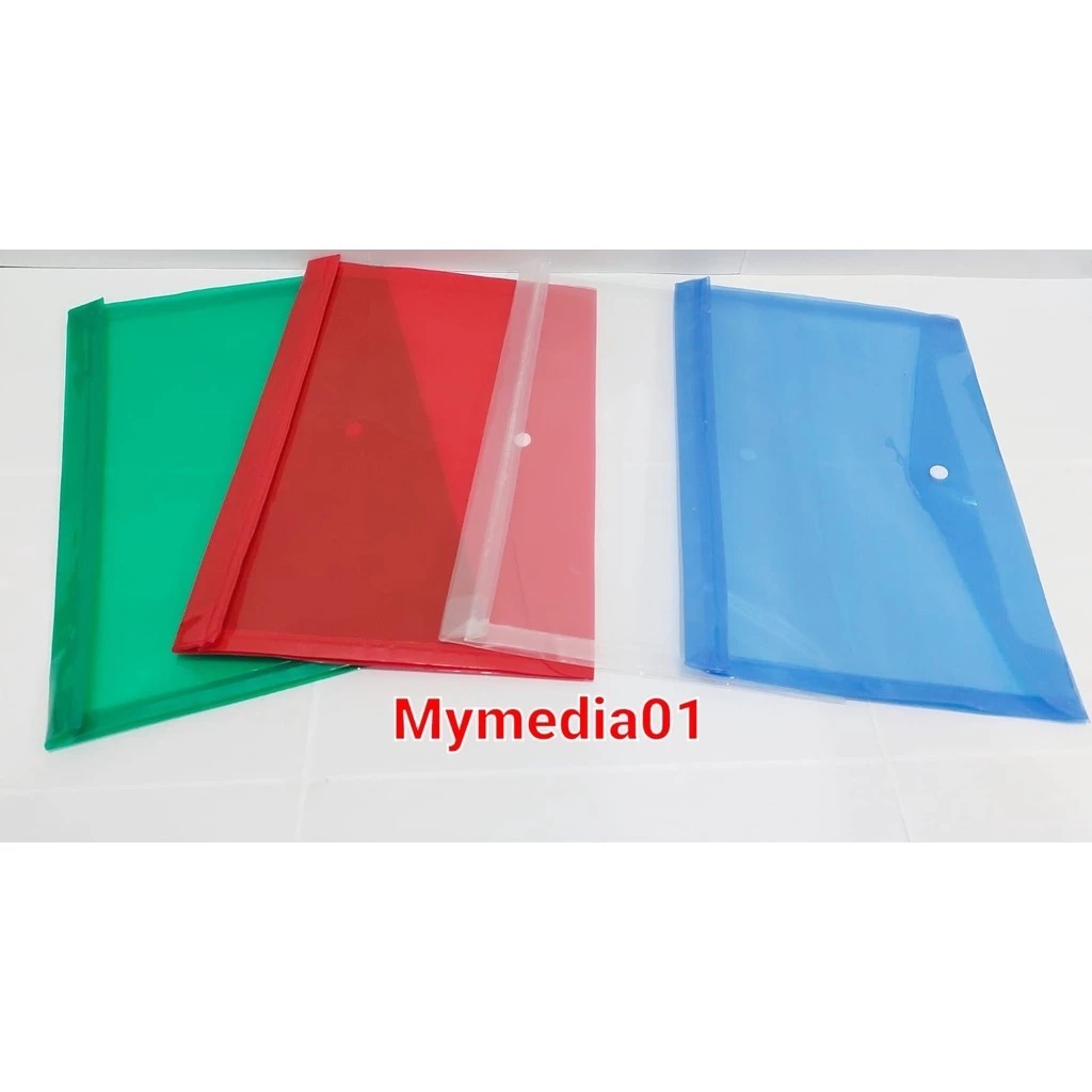 Jual 1 PACK (12 PCS) MAP PLASTIK KANCING MAP TRANSPARAN KANCING MAP ...
