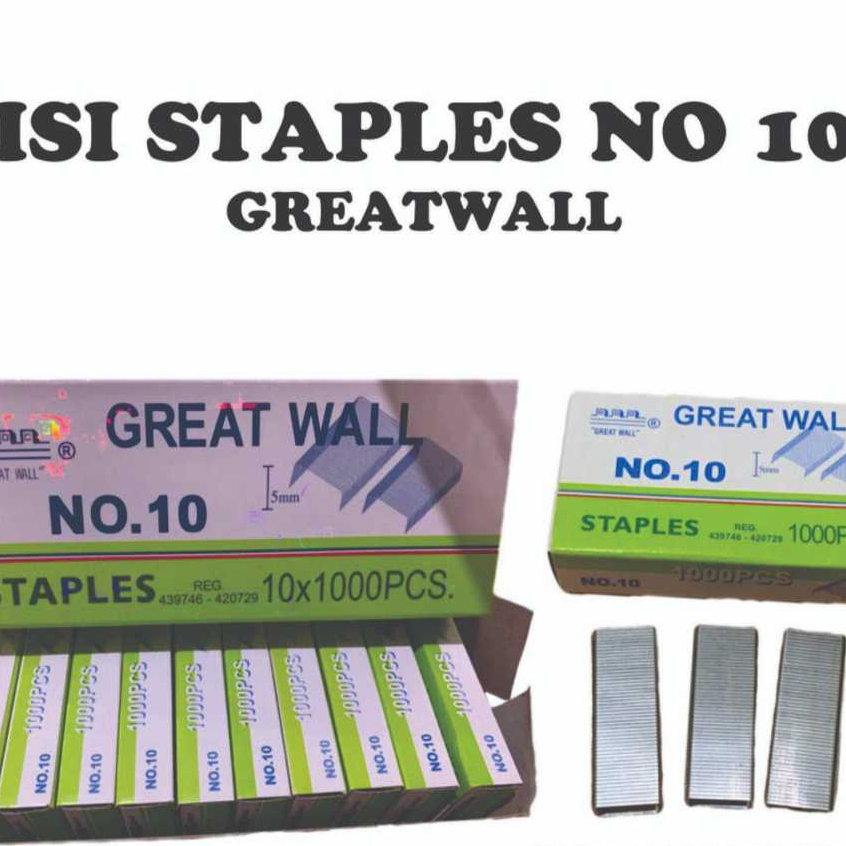 Jual ISI STAPLES / ISI STAPLES KECIL/ ISI STAPLES NO.10 (10 PAK KECIL ...