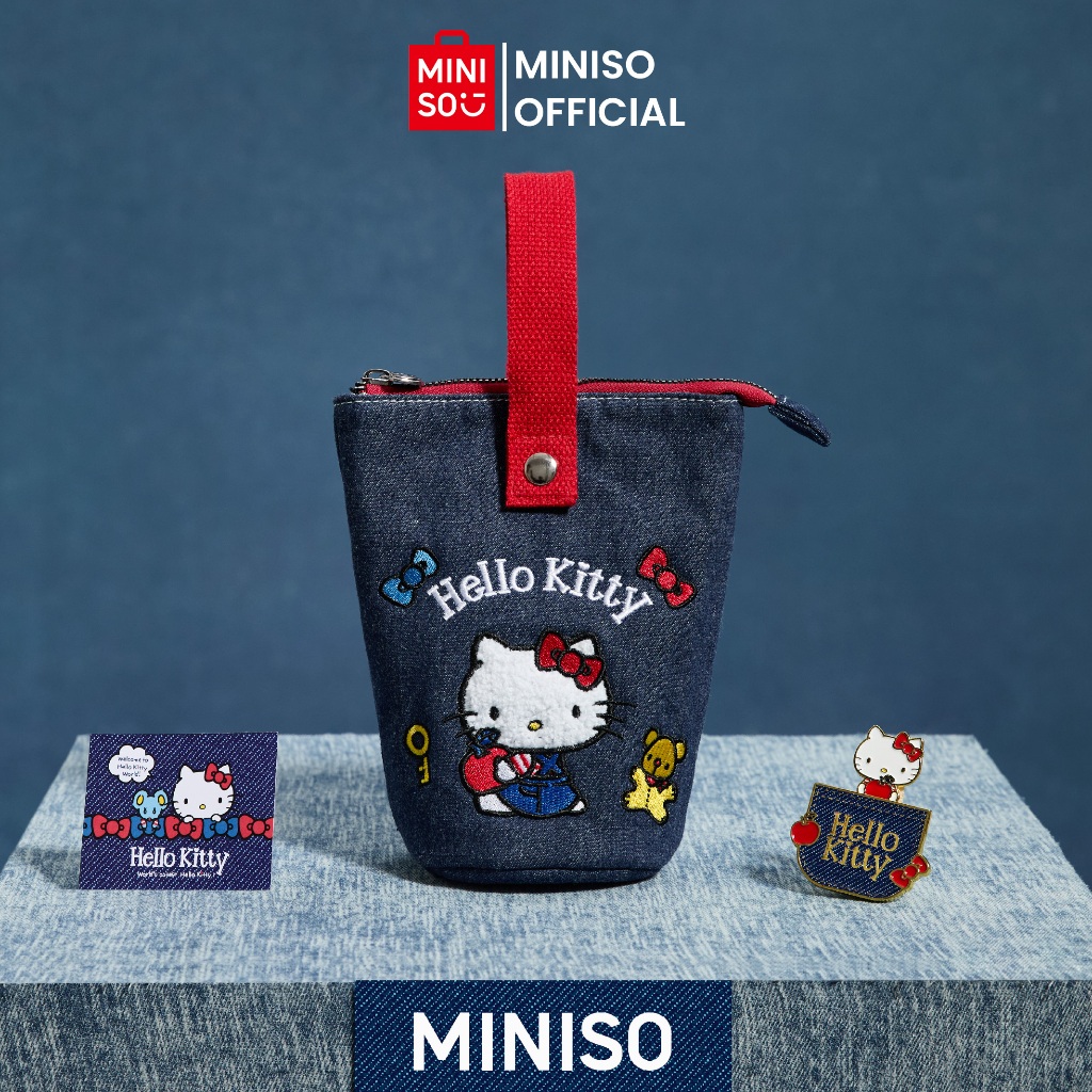 Jual MINISO X Hello Kitty Classic Style Handheld Cosmetic Bag Tas Make ...