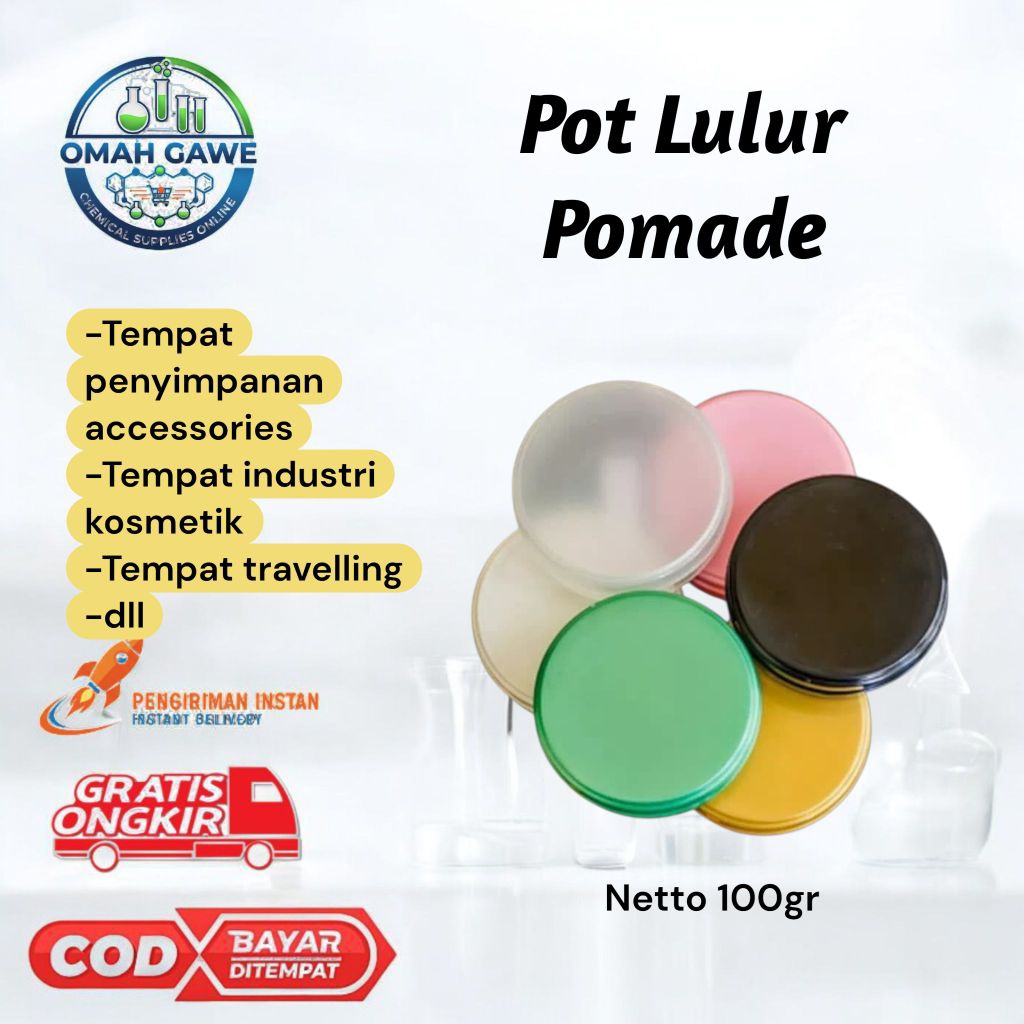 Jual Pot lulur pot pomade kemasan pomade 100gr | Shopee Indonesia