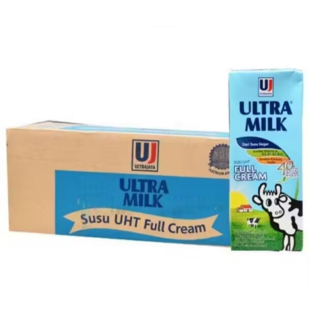 Jual 1 DUS susu ultra milk 200 ml isi 24 pcs rasa COKLAT STRAWBERRY ...