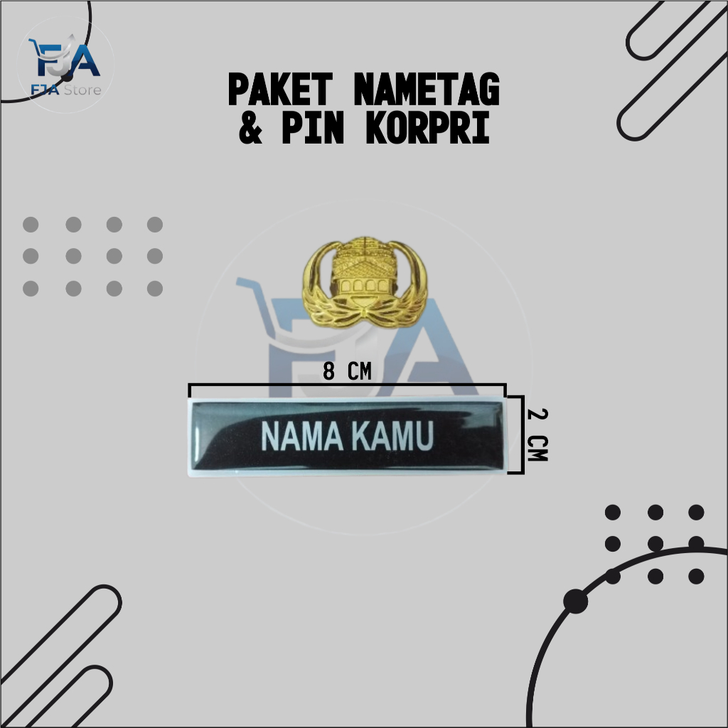 Jual Nametag KORPRI Custom Nama Magnet / Peniti - Papan Nama Dada ASN ...