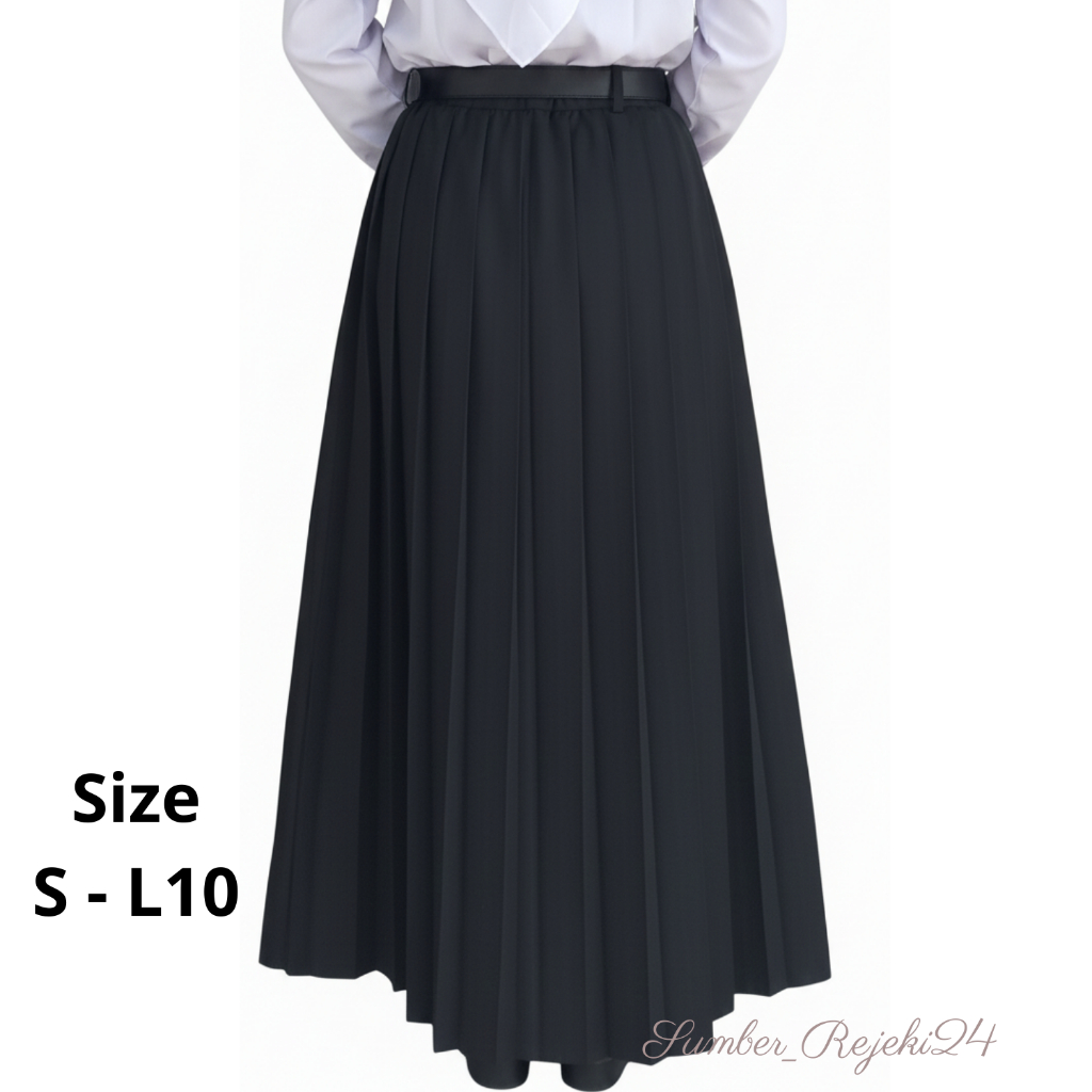 Jual Rok lipit full Hitam /Putih Panjang Sekolah, Ospek , Kuliah ...
