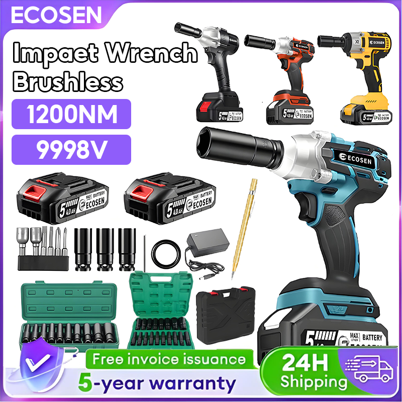 Jual ECOSEN Cordless Impact Wrench Brushless impact baterai wrench ...