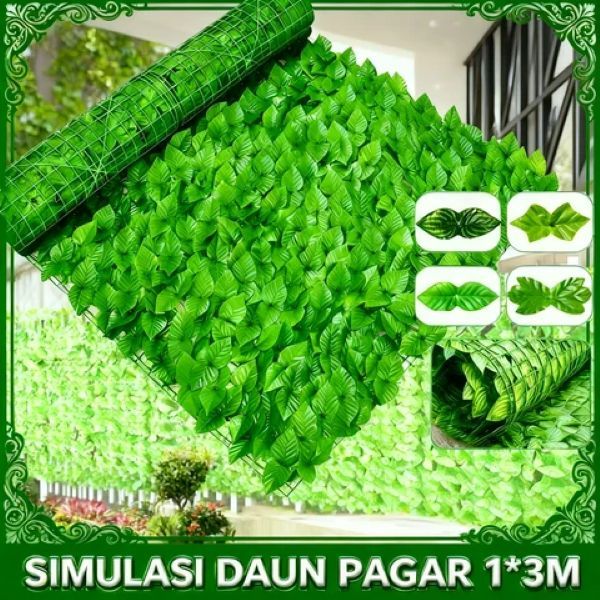 Jual Daun Rambat Dinding 1*3 Meter/Plastik Dinding Rumput Buatan/Daun ...